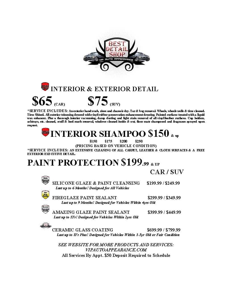 VIP Auto Appearance – Best Care Auto Detailing – Maryland | DC | VA